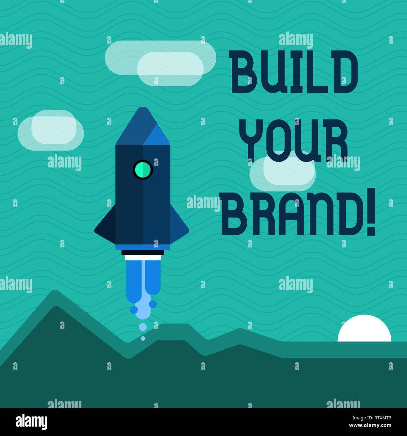 Text sign showing Build Your Brand. Conceptual photo create your own ...