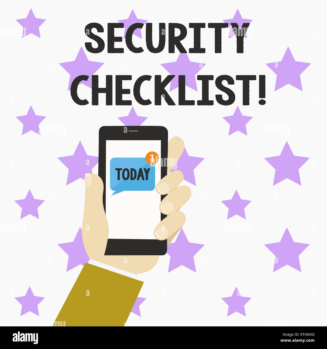Word writing text Security Checklist. Business concept for list with ...