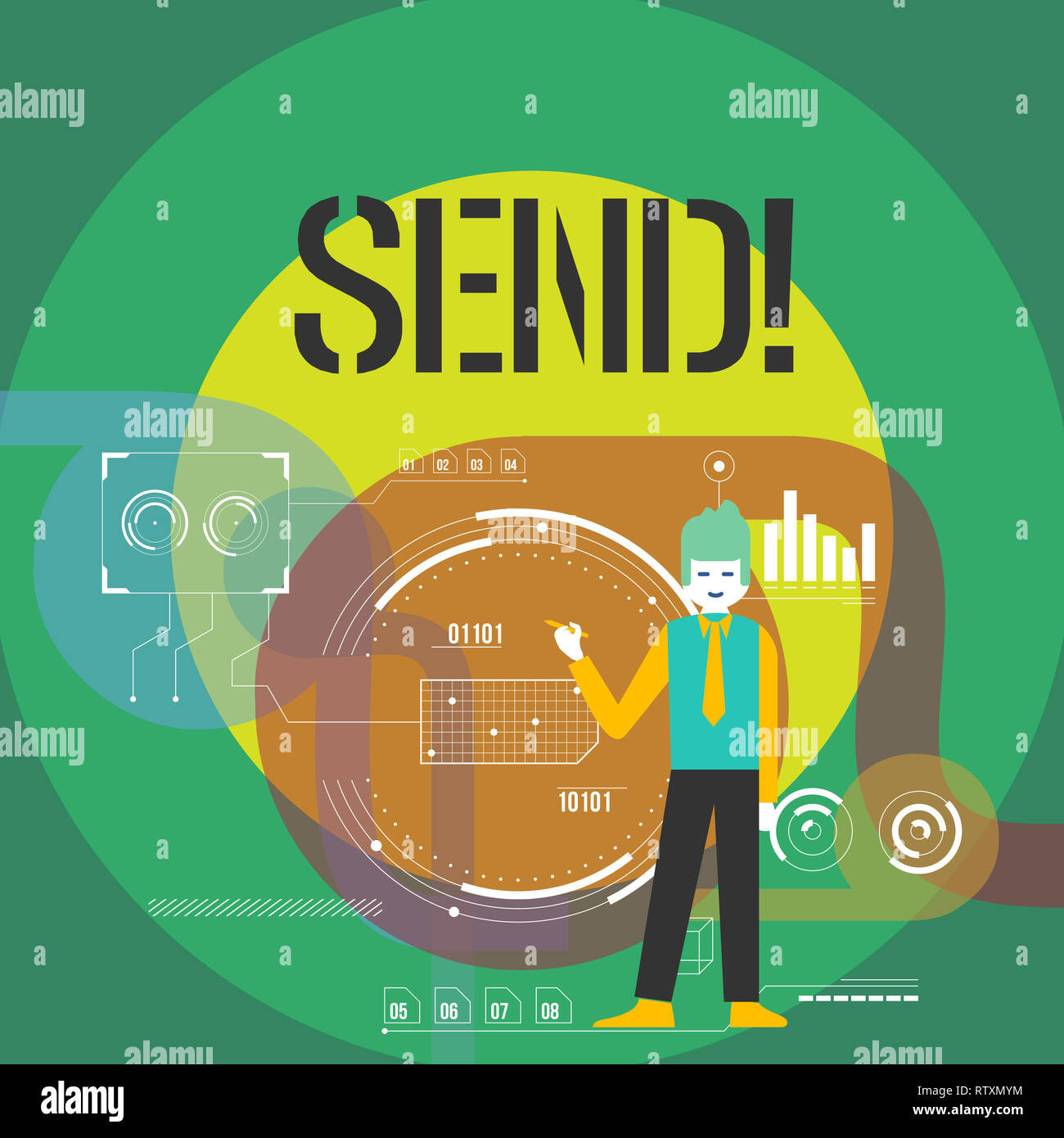 Word writing text Send. Business concept for Arrange something to be ...