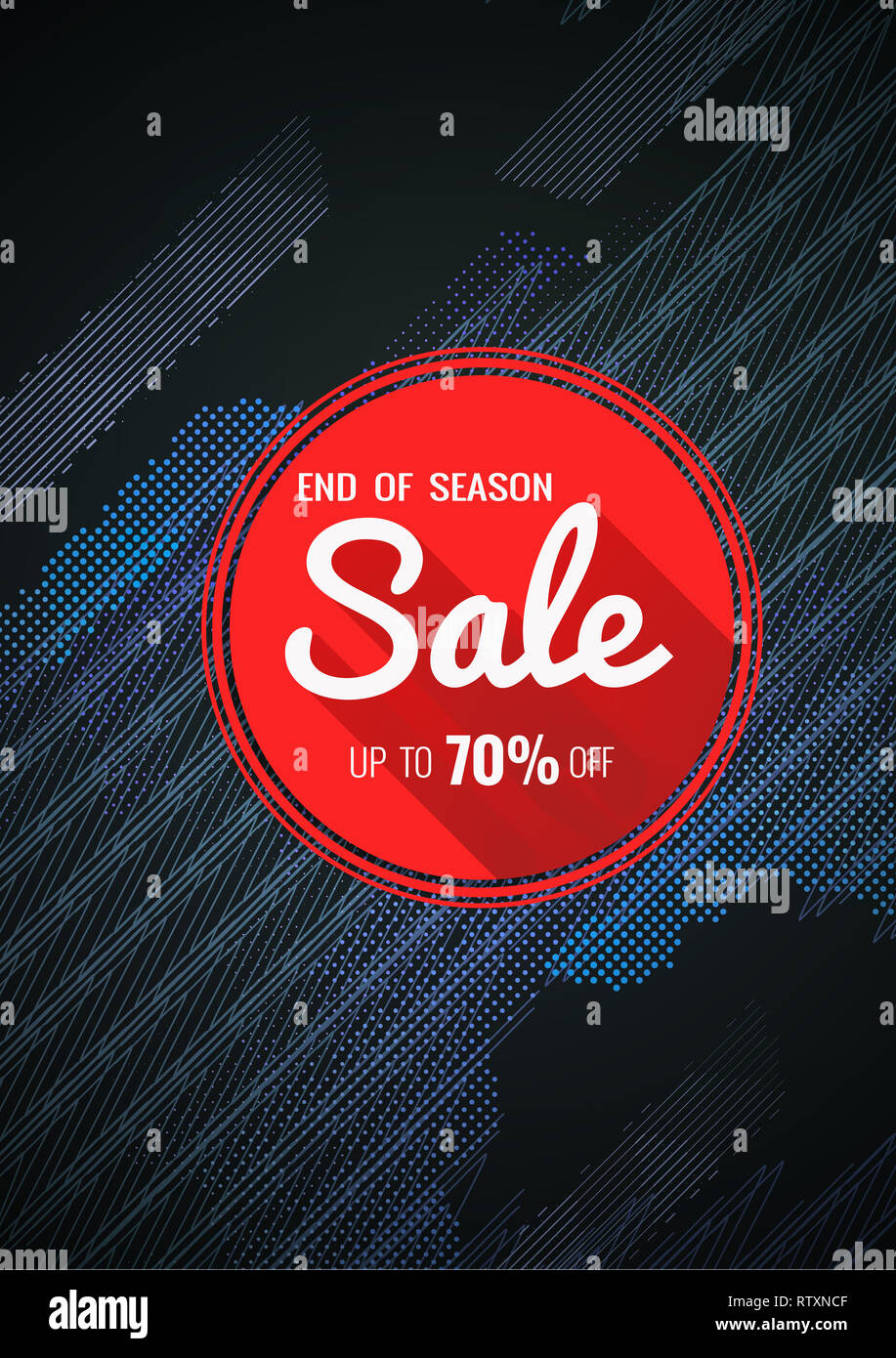 End of season sale poster or flyer template background design on black ...