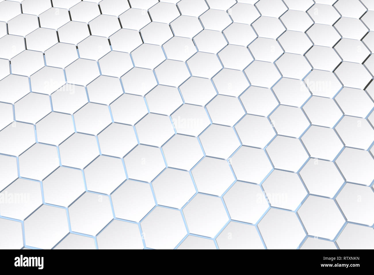 3d rendering, White hexagonal background Stock Photo - Alamy