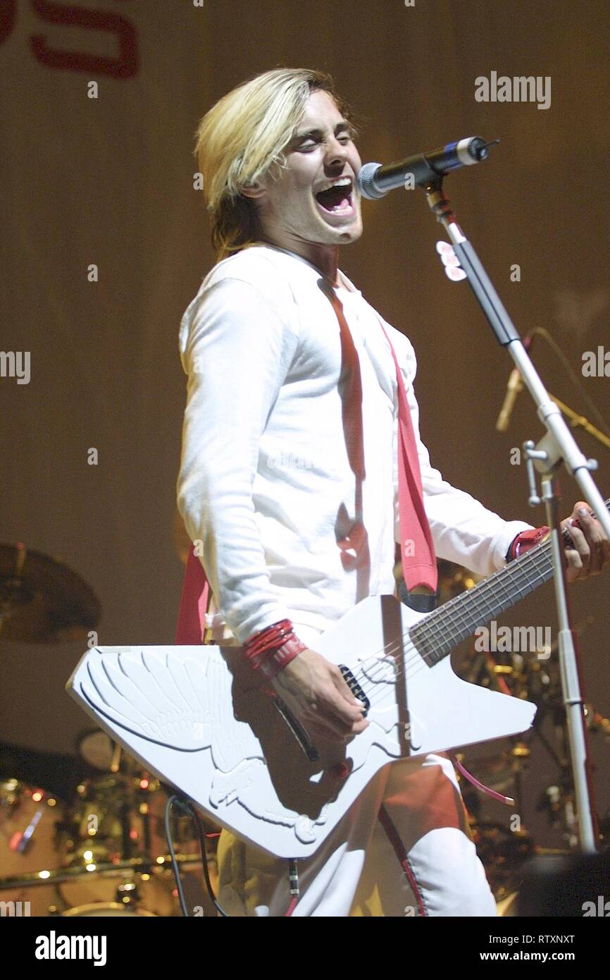 Actor and musician Jared Leto of the rock band 30 Seconds To Mars is ...