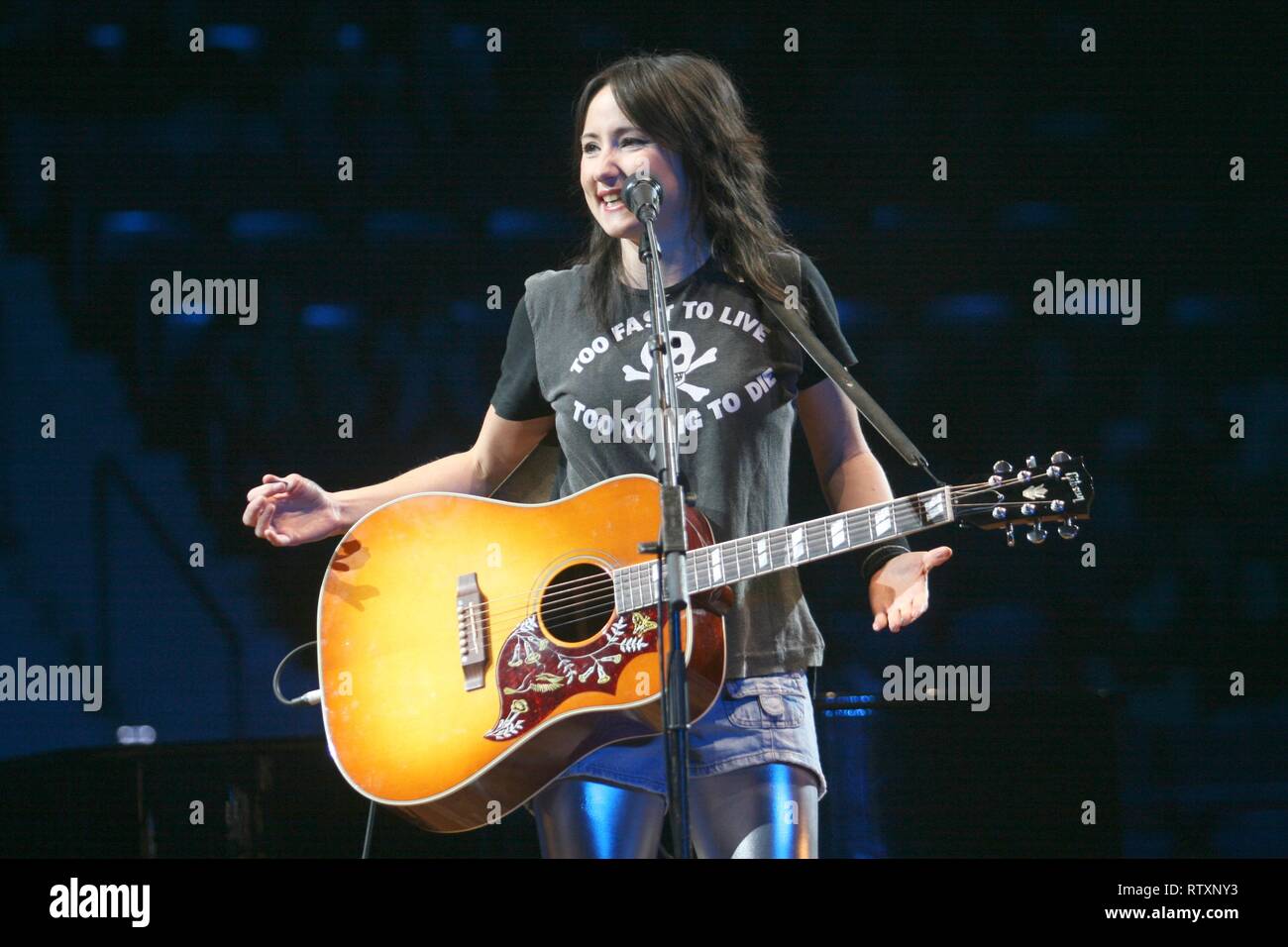 Scottish singer & songwriter and guitarist Kate "KT" Tunstall is shown ...