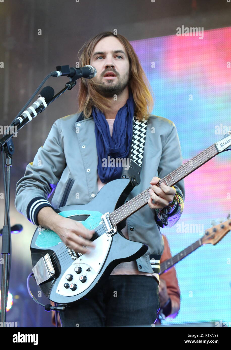 Singer, songwriter and guitarist Kevin Parker is shown performing on ...