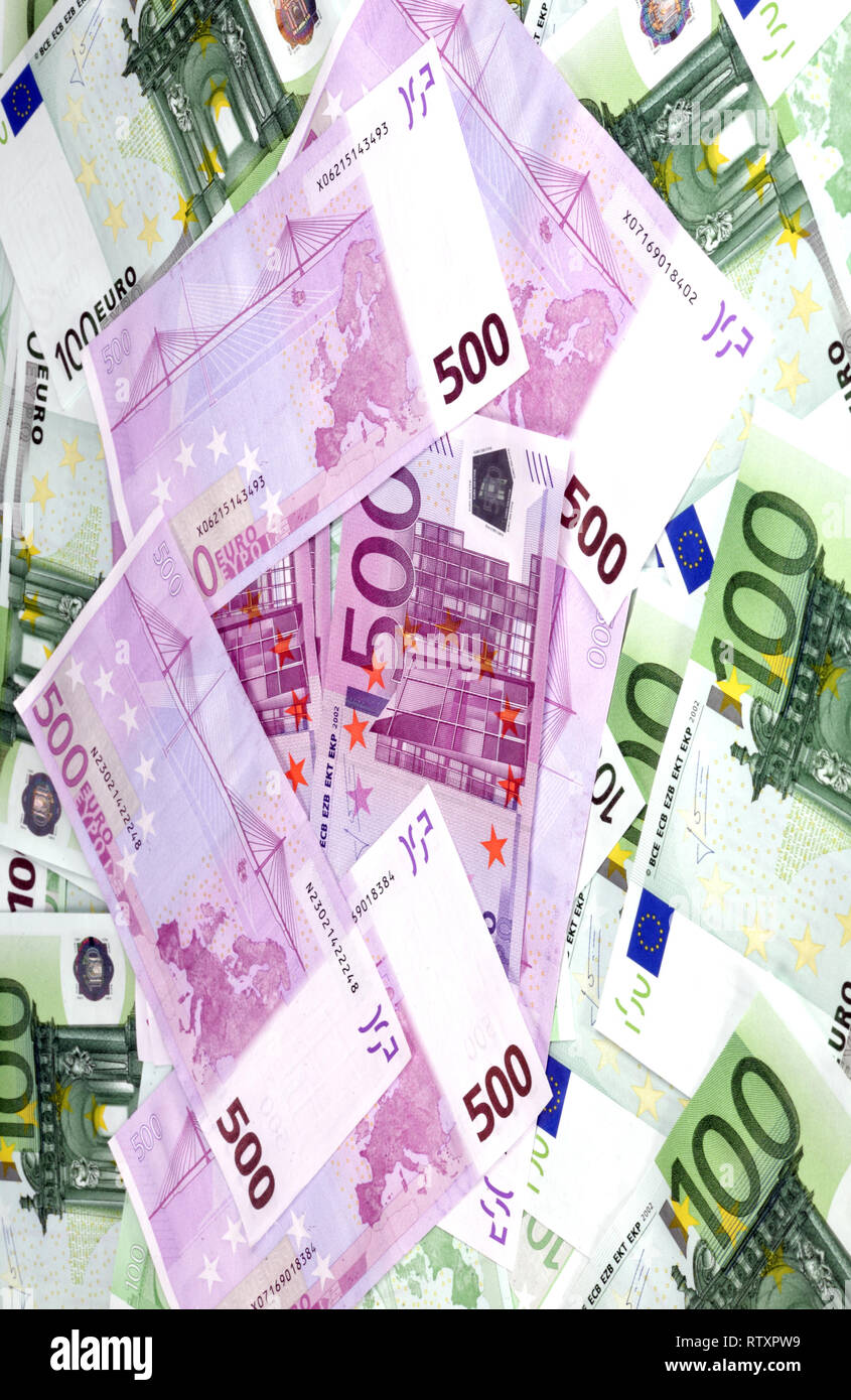 europe euros banknote of hundreds Stock Photo - Alamy