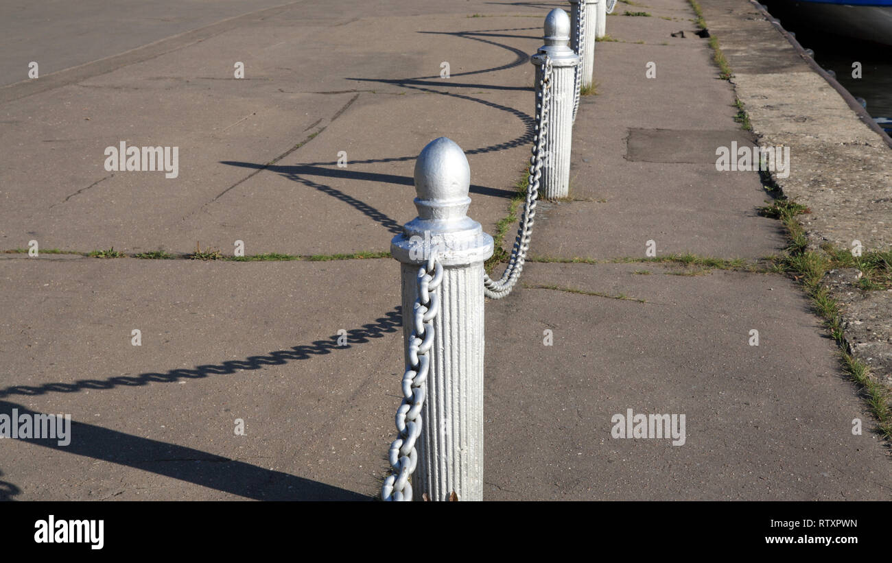 fence of river port Stock Photo - Alamy