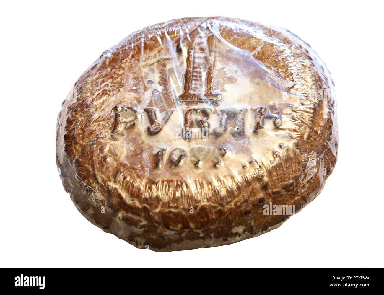 spice cake in wrapper on white background Stock Photo - Alamy
