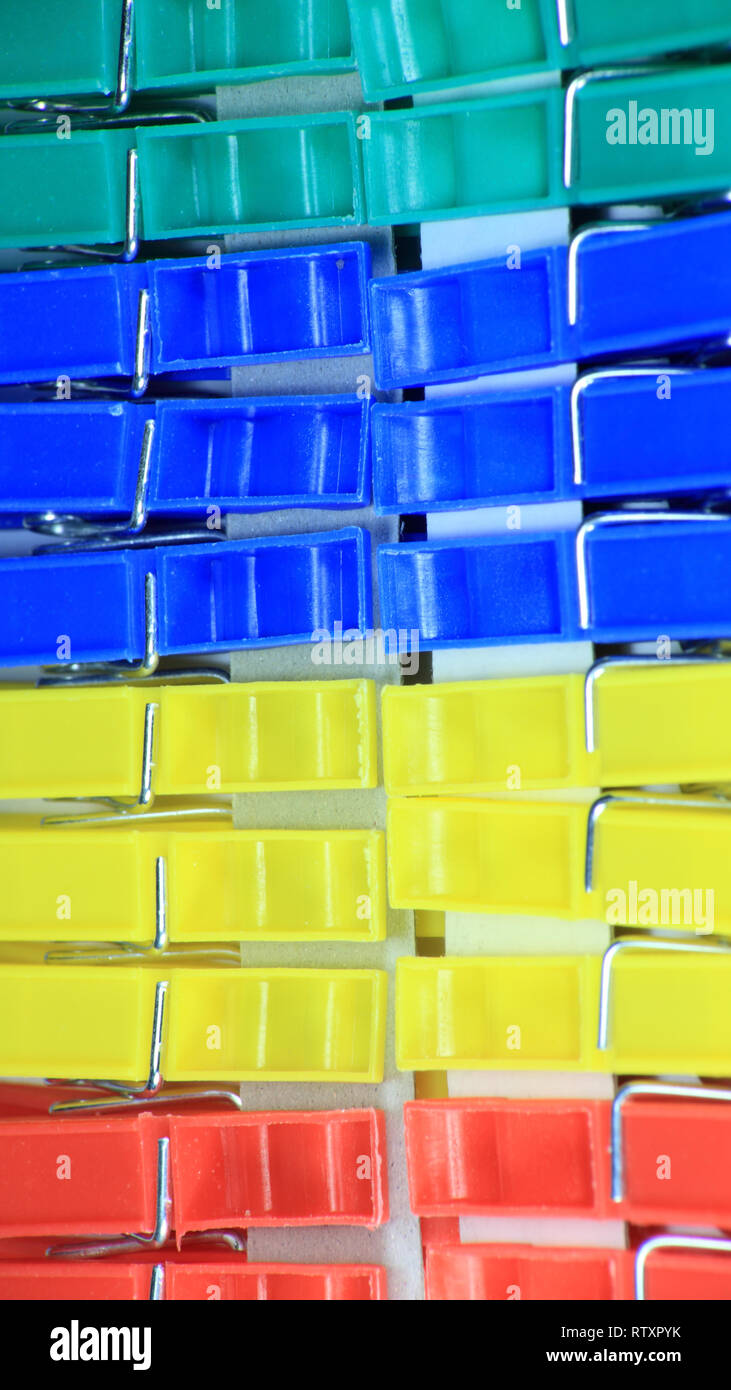 set of plastic clothespin Stock Photo - Alamy