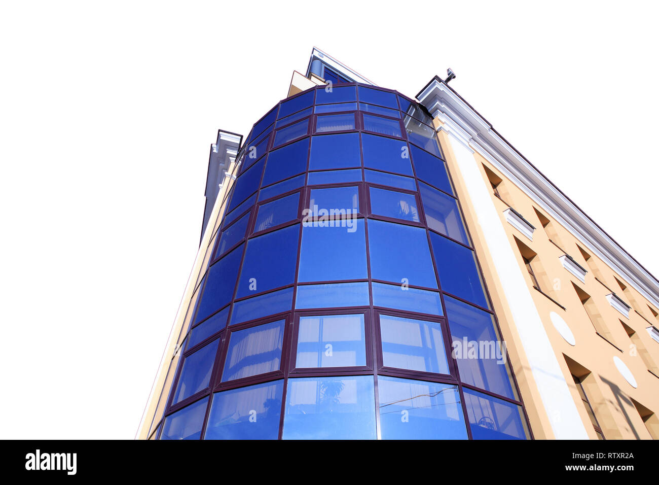 edge of office building on white background Stock Photo - Alamy