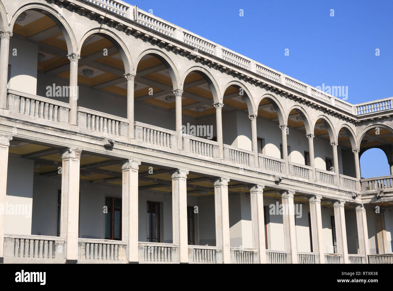 building of river port Stock Photo - Alamy