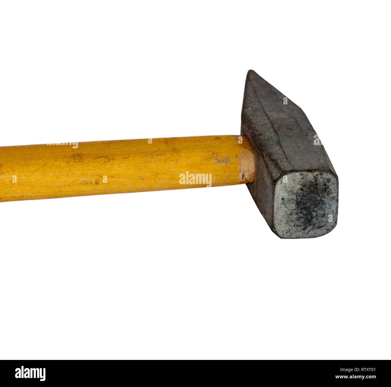 High resolution image. A wooden handle hammer, isolated on white Stock ...