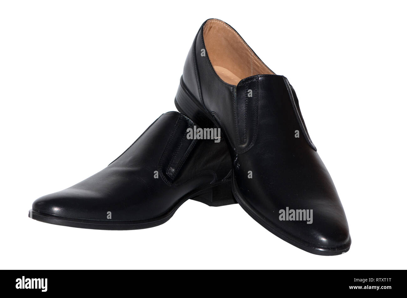 High resolution image. Black shoes isolated on the white background ...