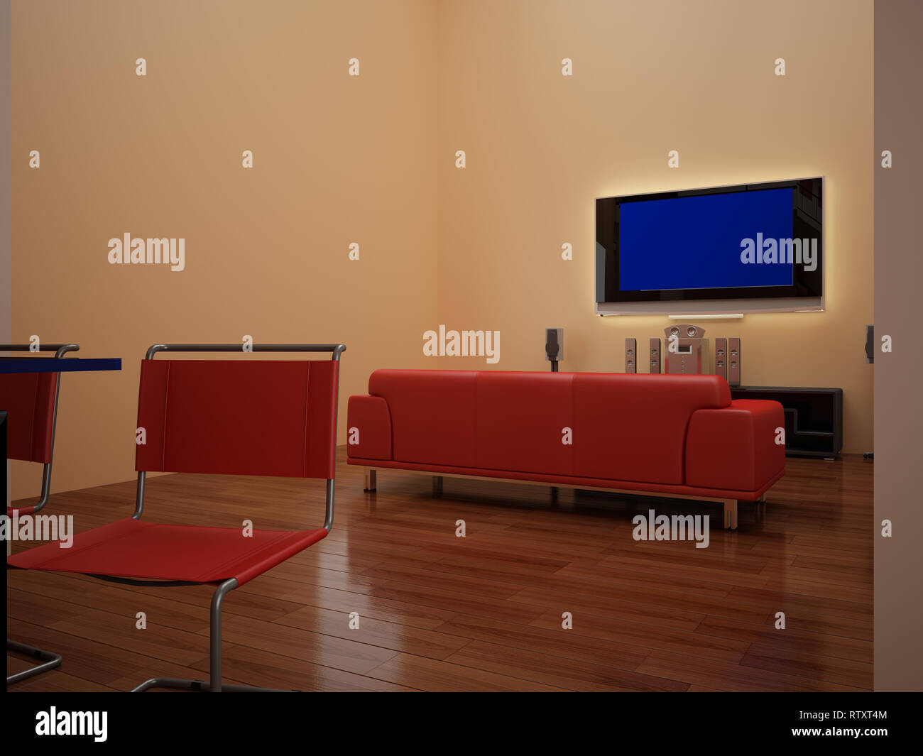 High resolution image interior. 3d illustration modern interior. Living ...