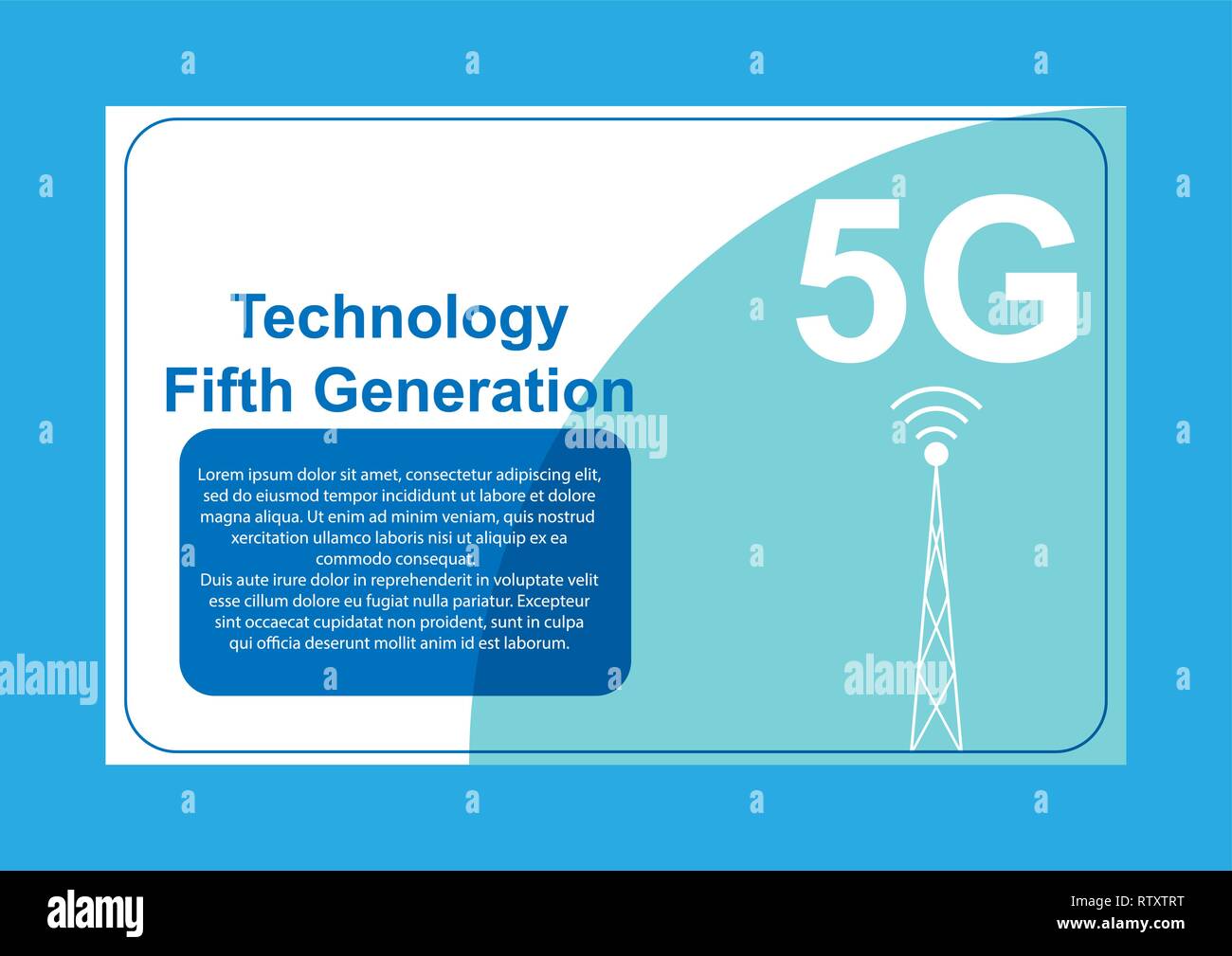 Design with the inscription 5G fifth generation, for design and ...