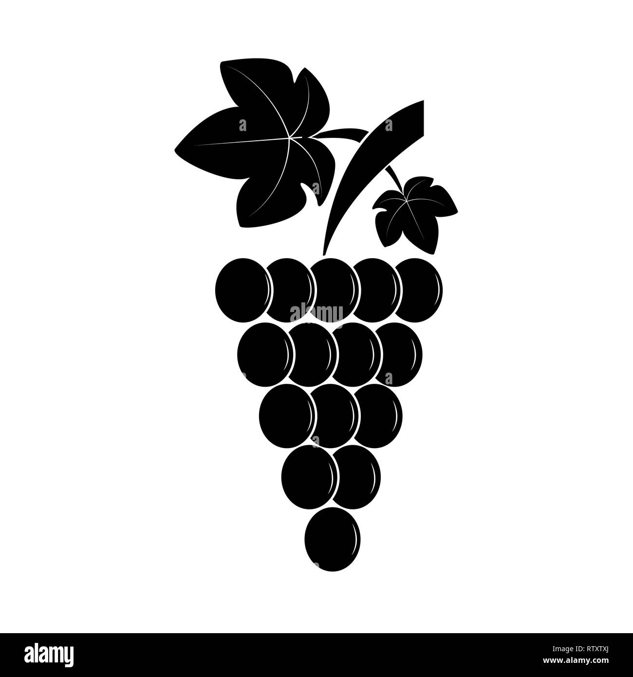 Hand drawn grapes leaves Stock Vector Images - Alamy