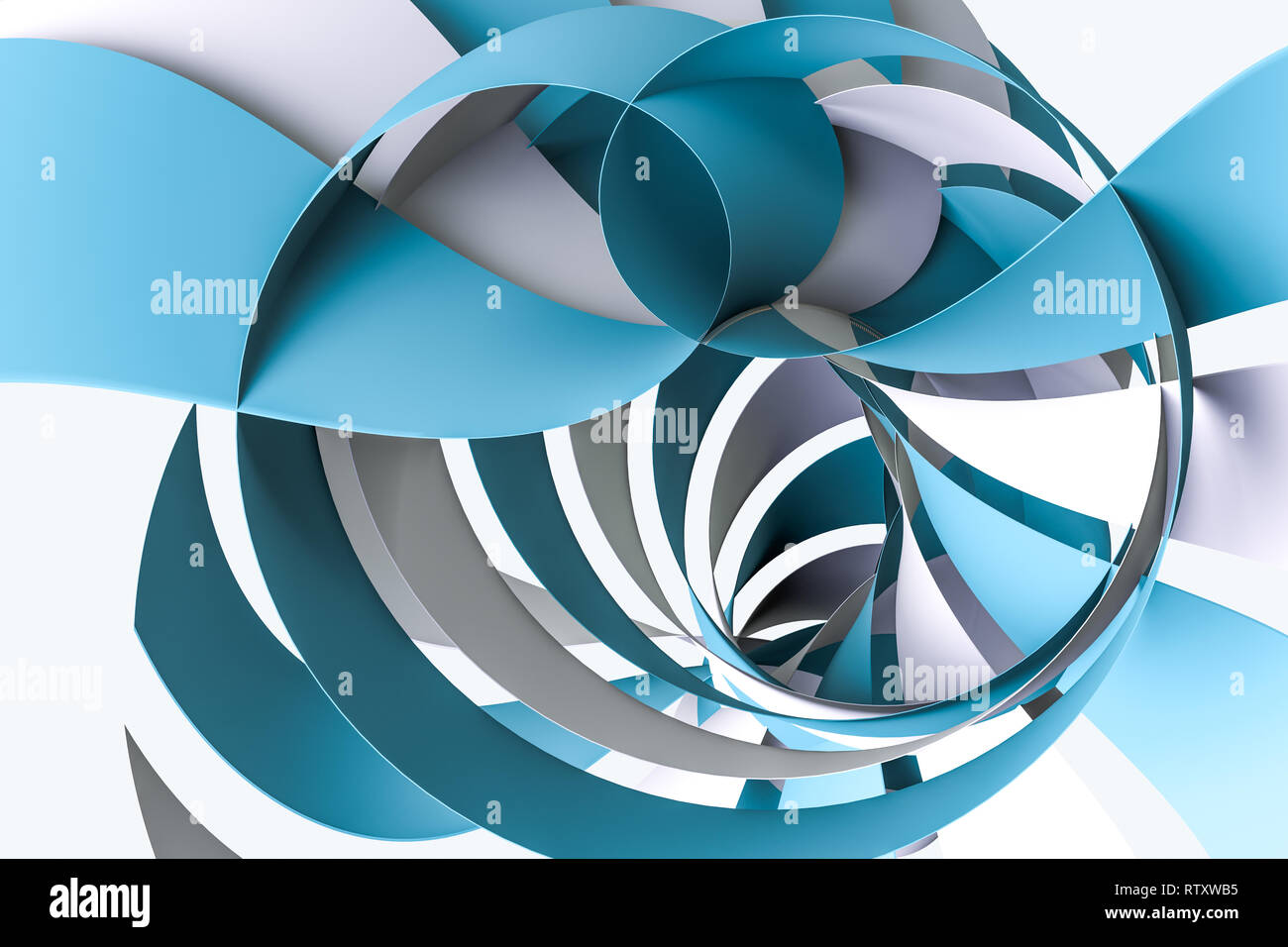 blue curve pattern, 3d rendering Stock Photo - Alamy