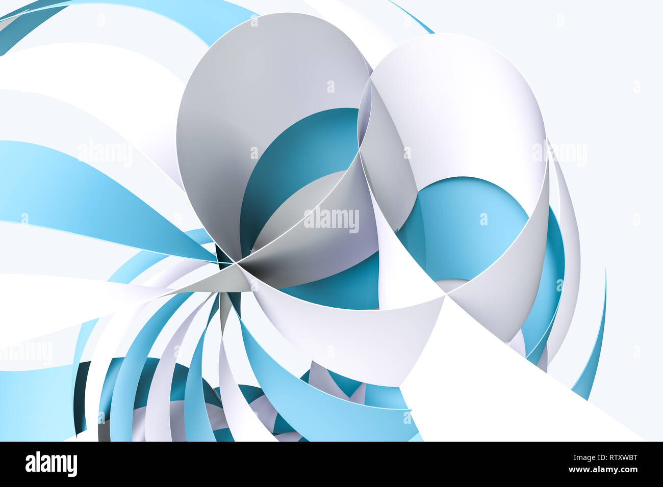 blue curve pattern, 3d rendering Stock Photo - Alamy