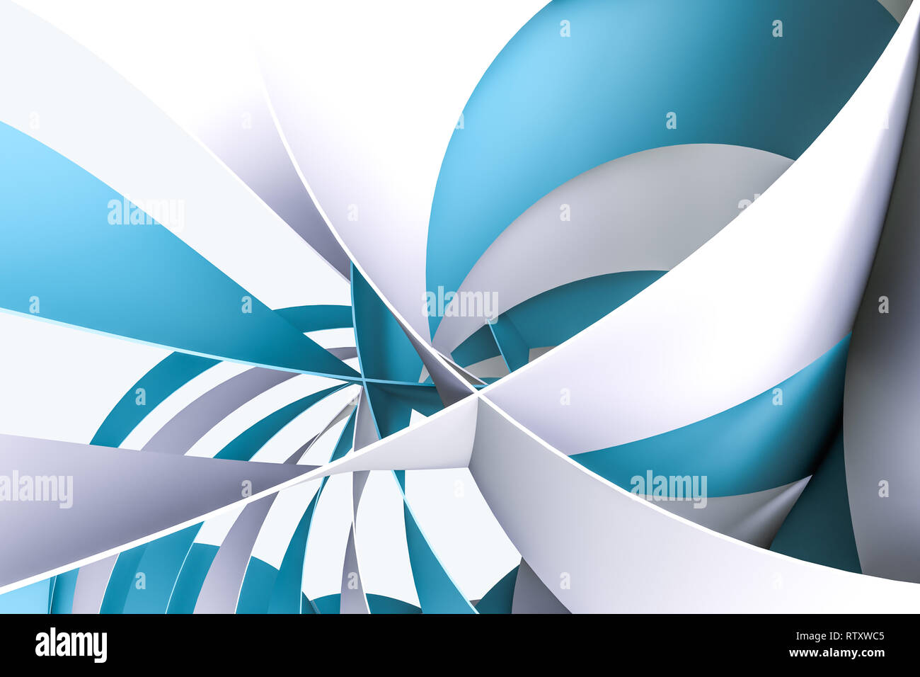 blue curve pattern, 3d rendering Stock Photo - Alamy