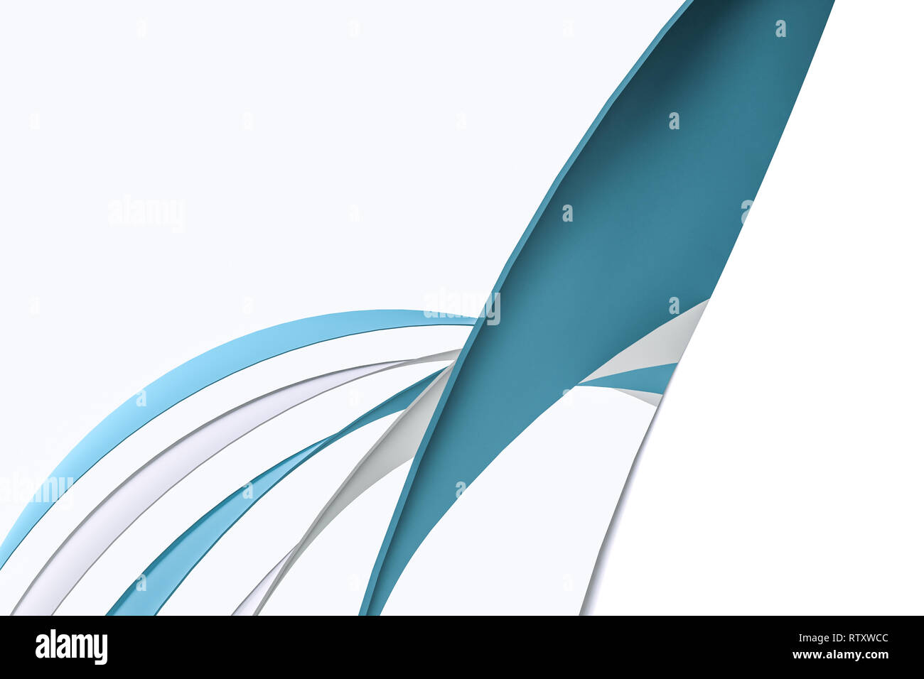 blue curve pattern, 3d rendering Stock Photo - Alamy