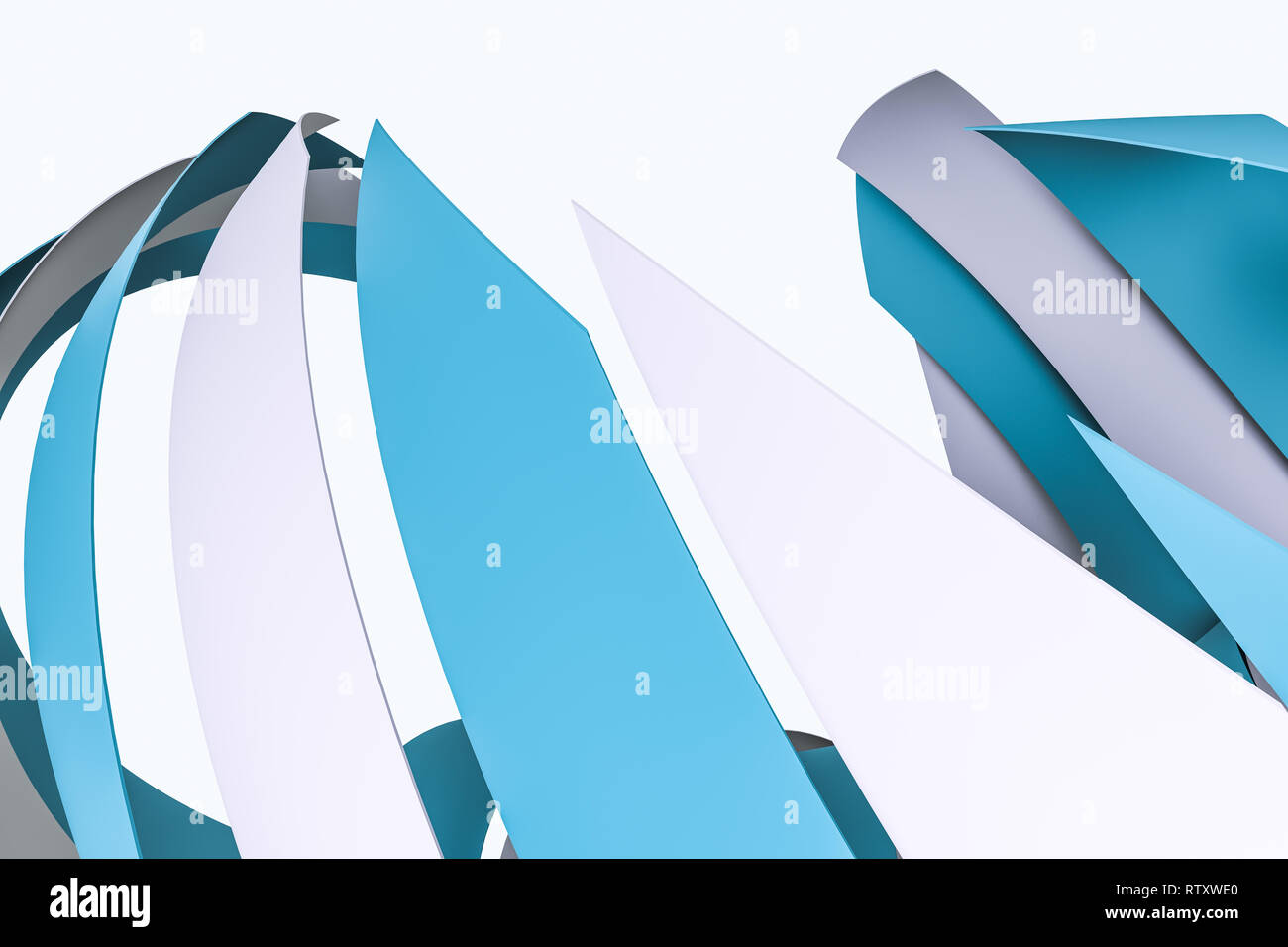 blue curve pattern, 3d rendering Stock Photo - Alamy