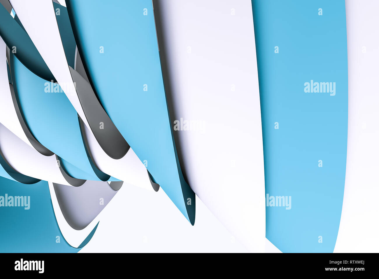 blue curve pattern, 3d rendering Stock Photo - Alamy