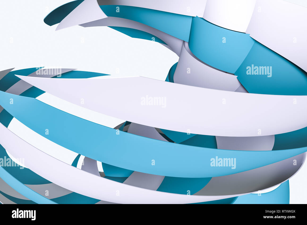 blue curve pattern, 3d rendering Stock Photo - Alamy