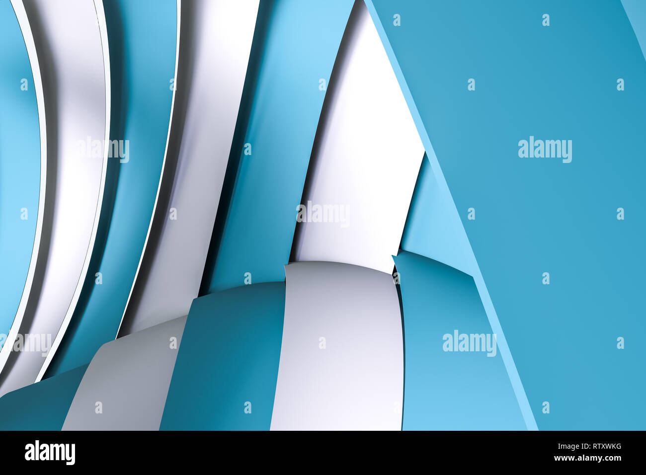 blue curve pattern, 3d rendering Stock Photo - Alamy