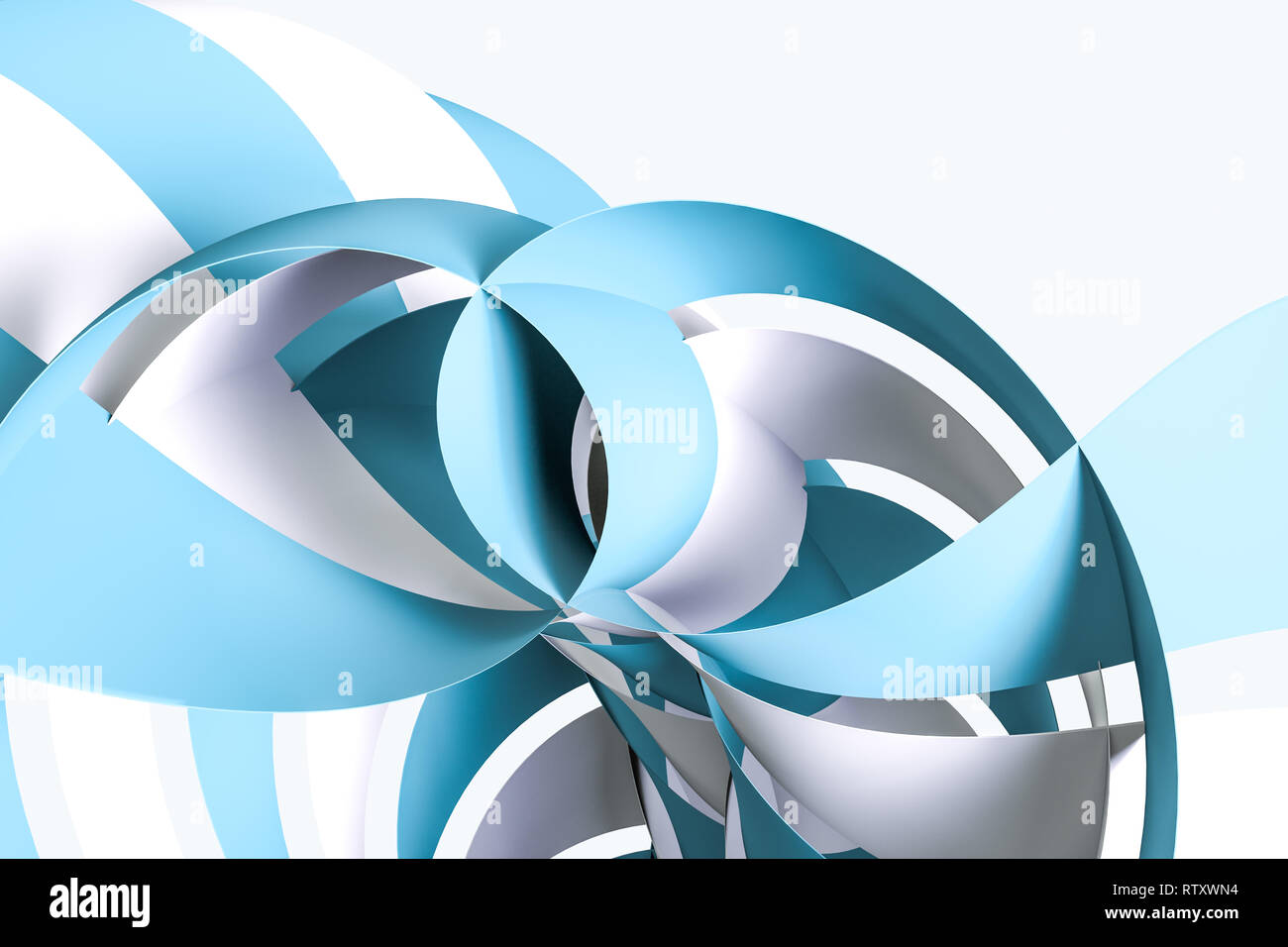 blue curve pattern, 3d rendering Stock Photo - Alamy