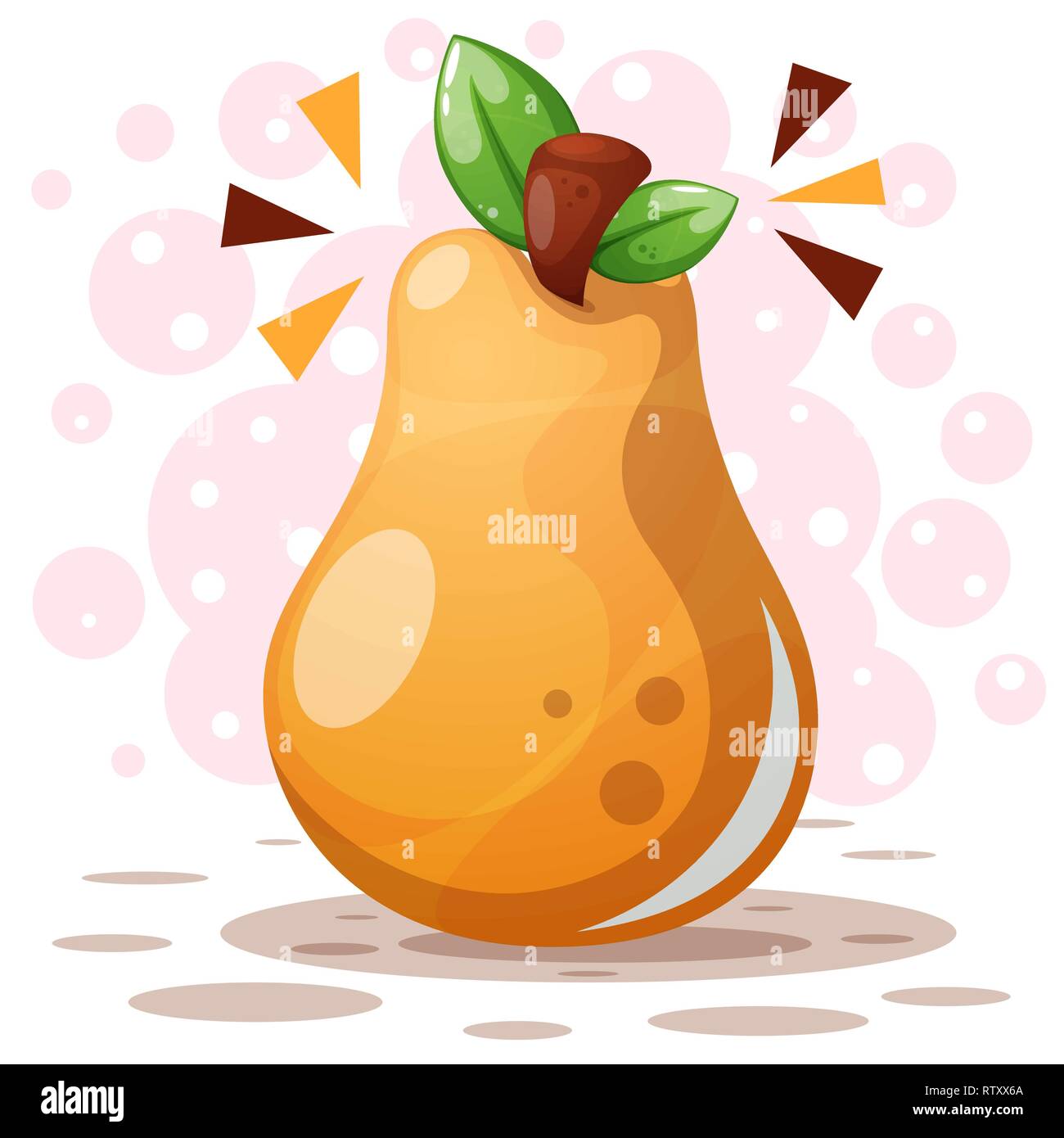 Cute pear illustration - cartoon characters Stock Vector Image & Art ...
