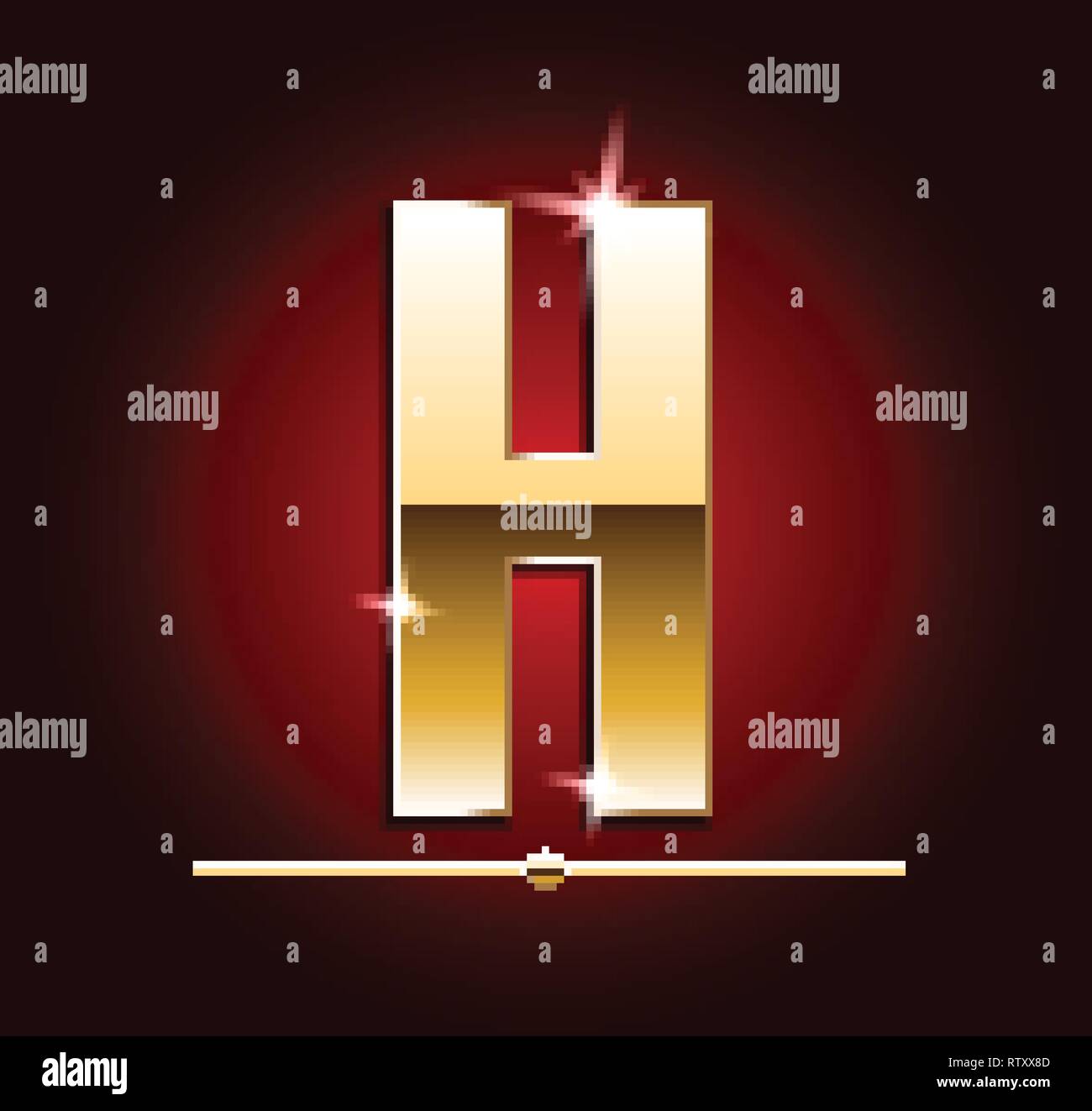 High quality gold-effect vector letters. Vector illustration Stock ...