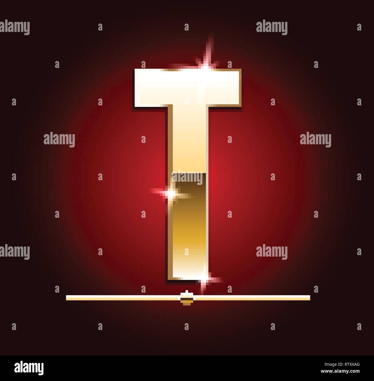 High quality gold-effect vector letters. Vector illustration Stock ...