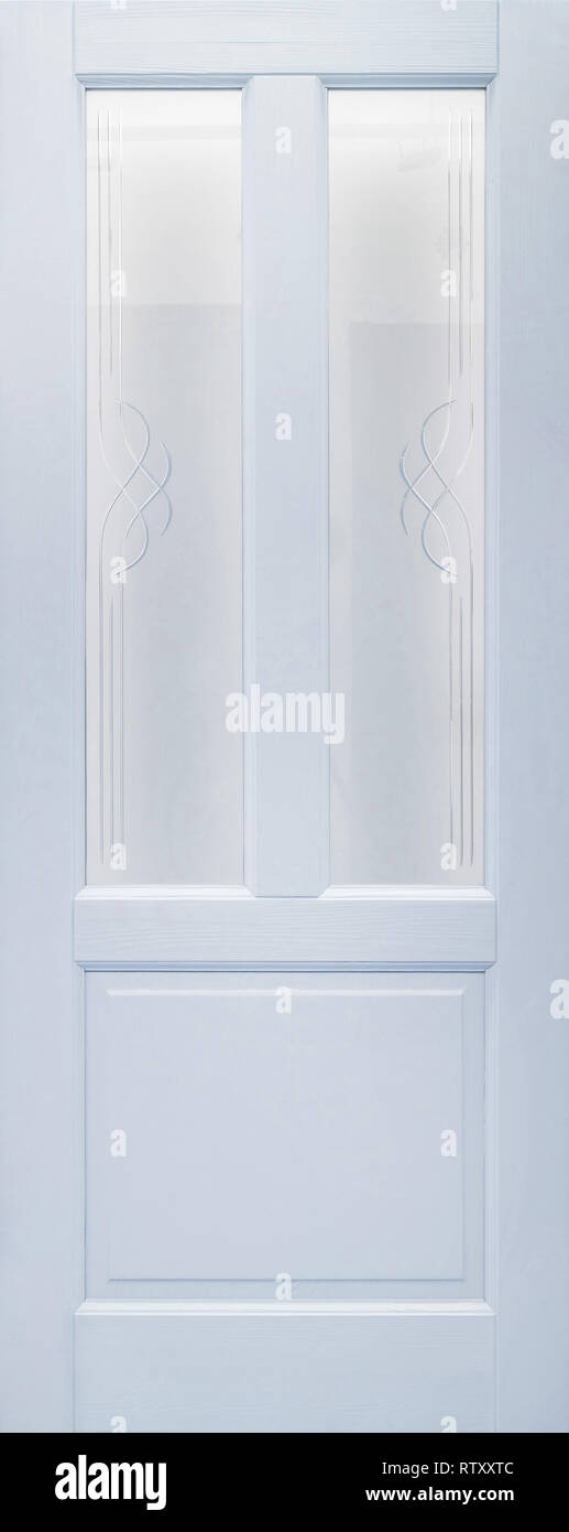 White panel door with glass in home interior hi-res stock photography ...