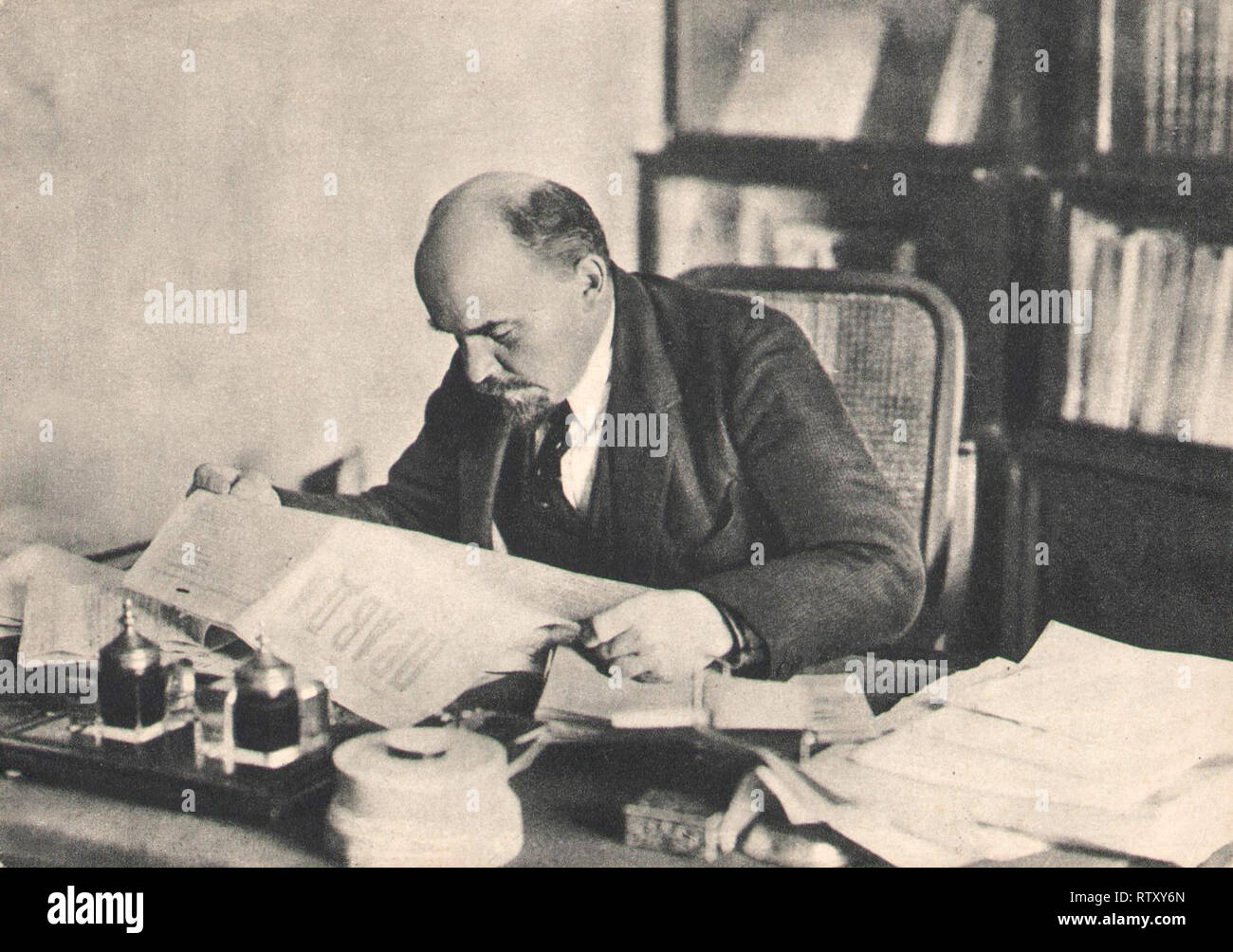 Lenin V.I. in his office in the Kremlin Stock Photo - Alamy