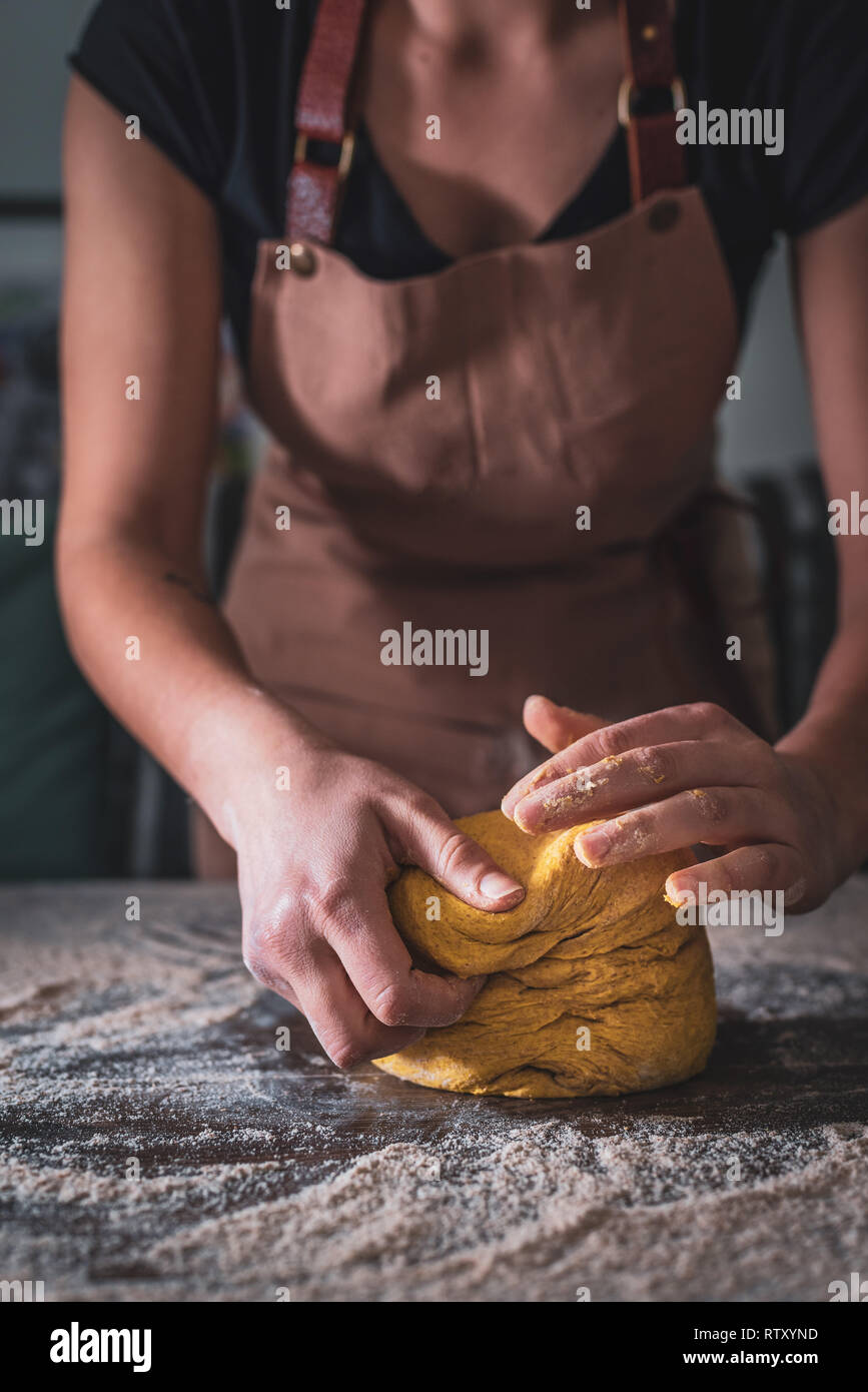 Bakery dough hands hi-res stock photography and images - Alamy