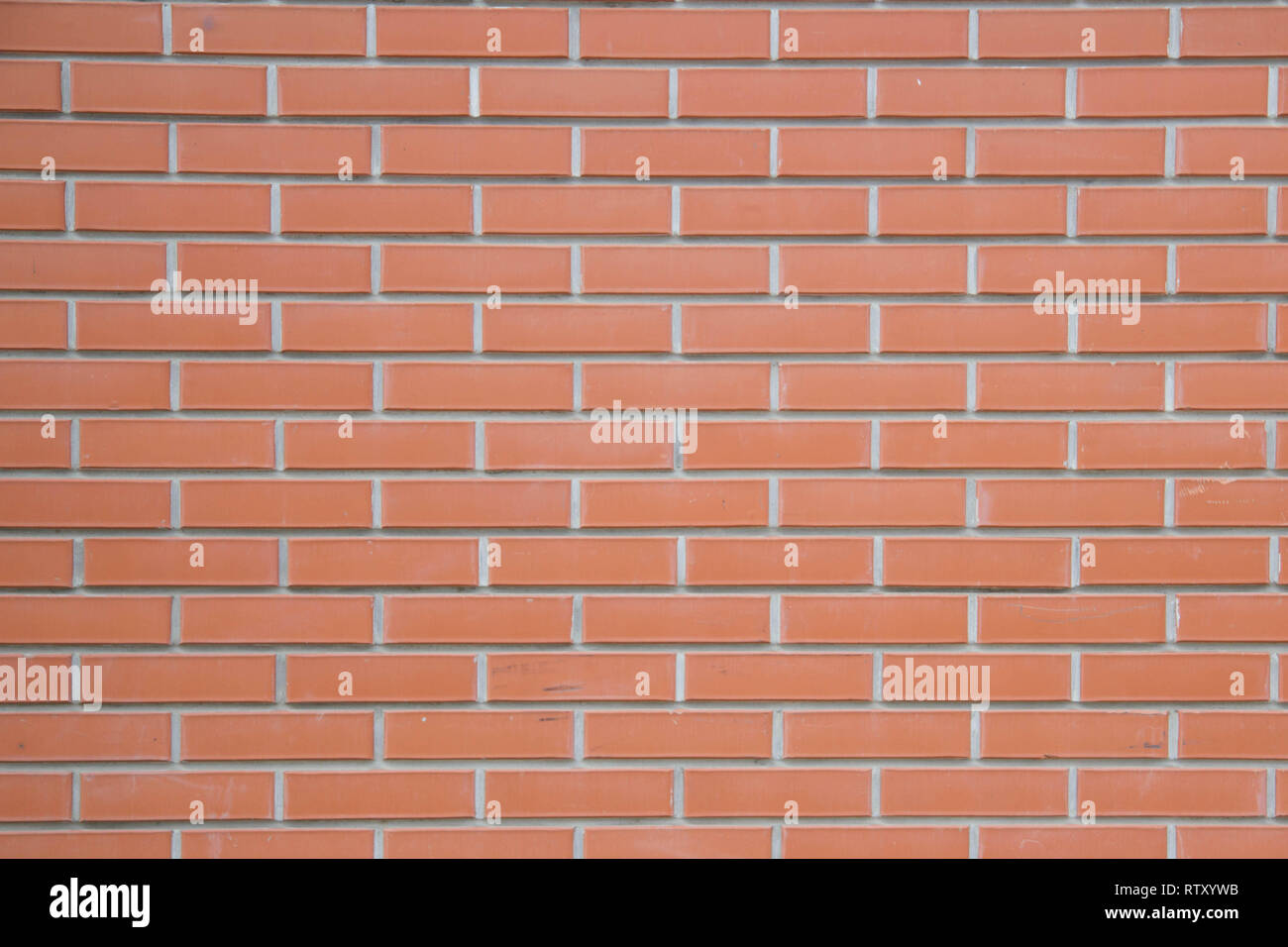 Red brown block brick wall Beautifully arranged texture background ...
