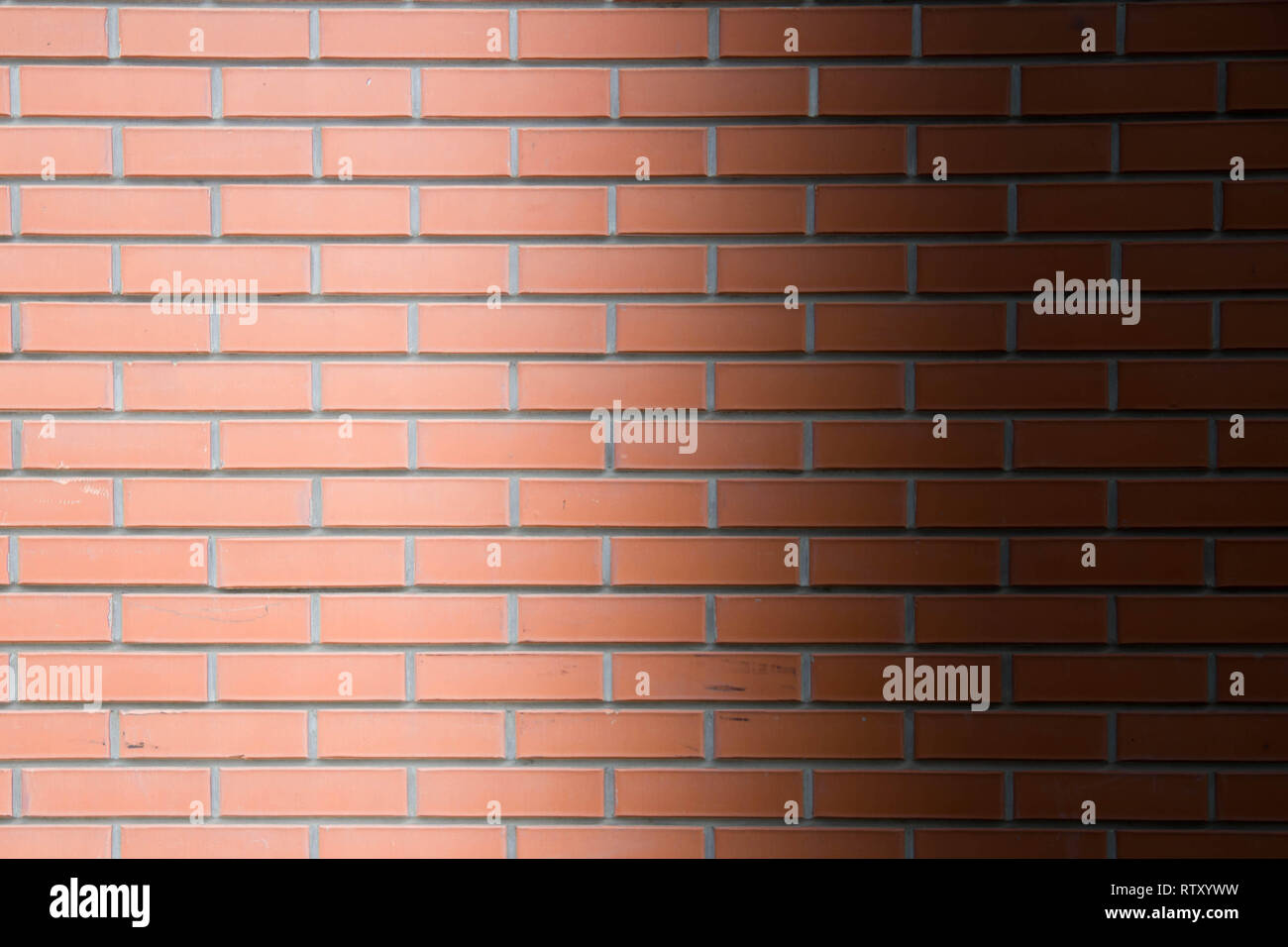 Red brown block brick wall Beautifully arranged texture background ...