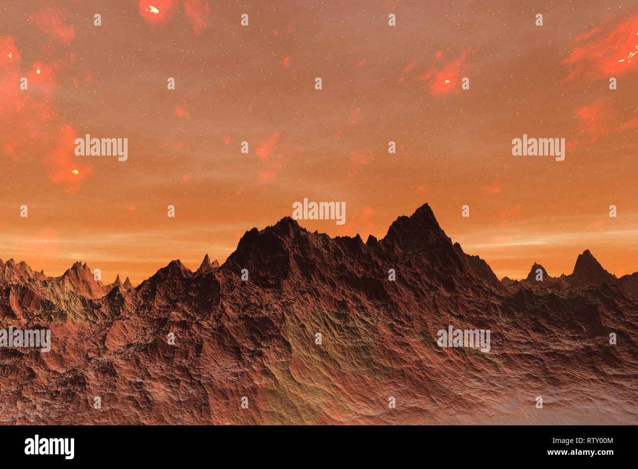 3D rendered Illustration of the surface of Planet Mars Stock Photo - Alamy
