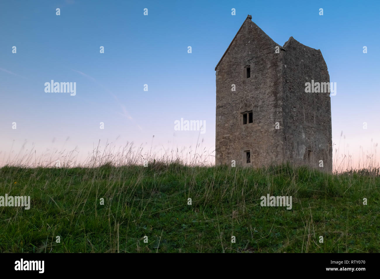 Derelict house shot through hi-res stock photography and images - Alamy