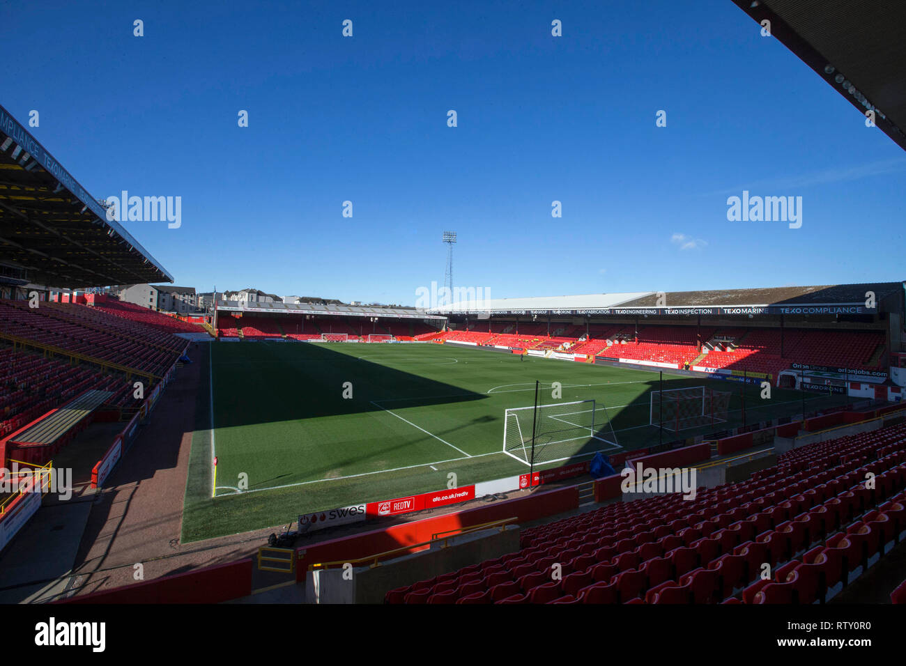 A general view of Pittodrie Stadium, Aberdeen Stock Photo - Alamy