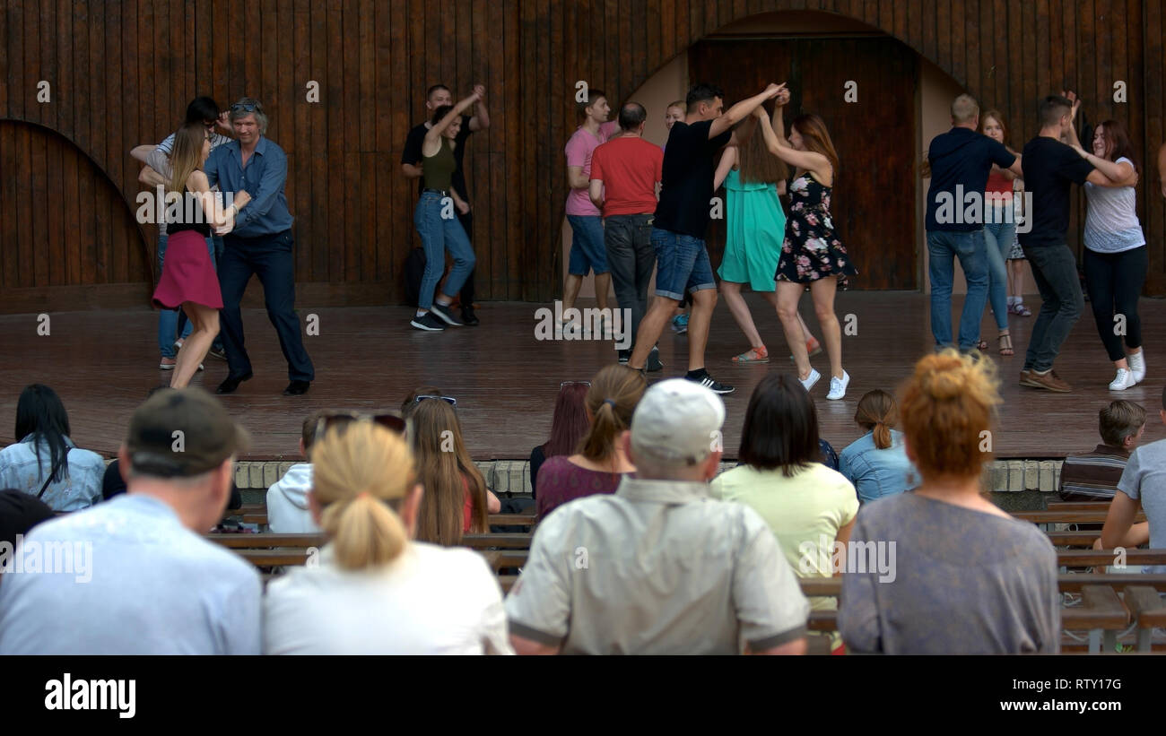 09.05.2018 - Kyiv, Ukraine. People at outdoor concert at day time ...