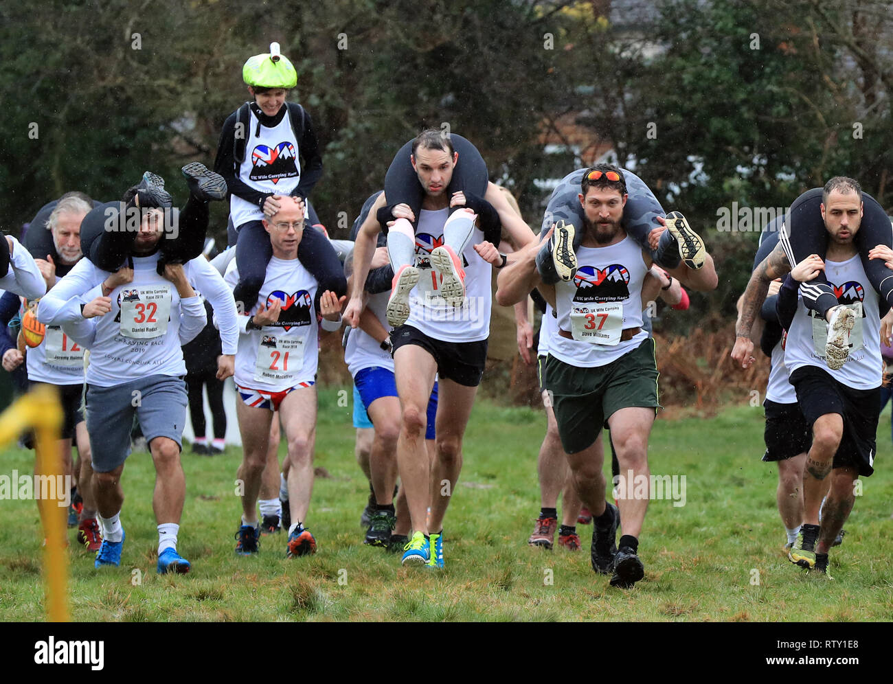 Christopher Hepworth with partner Tanisha Prince (centre) on their way ...