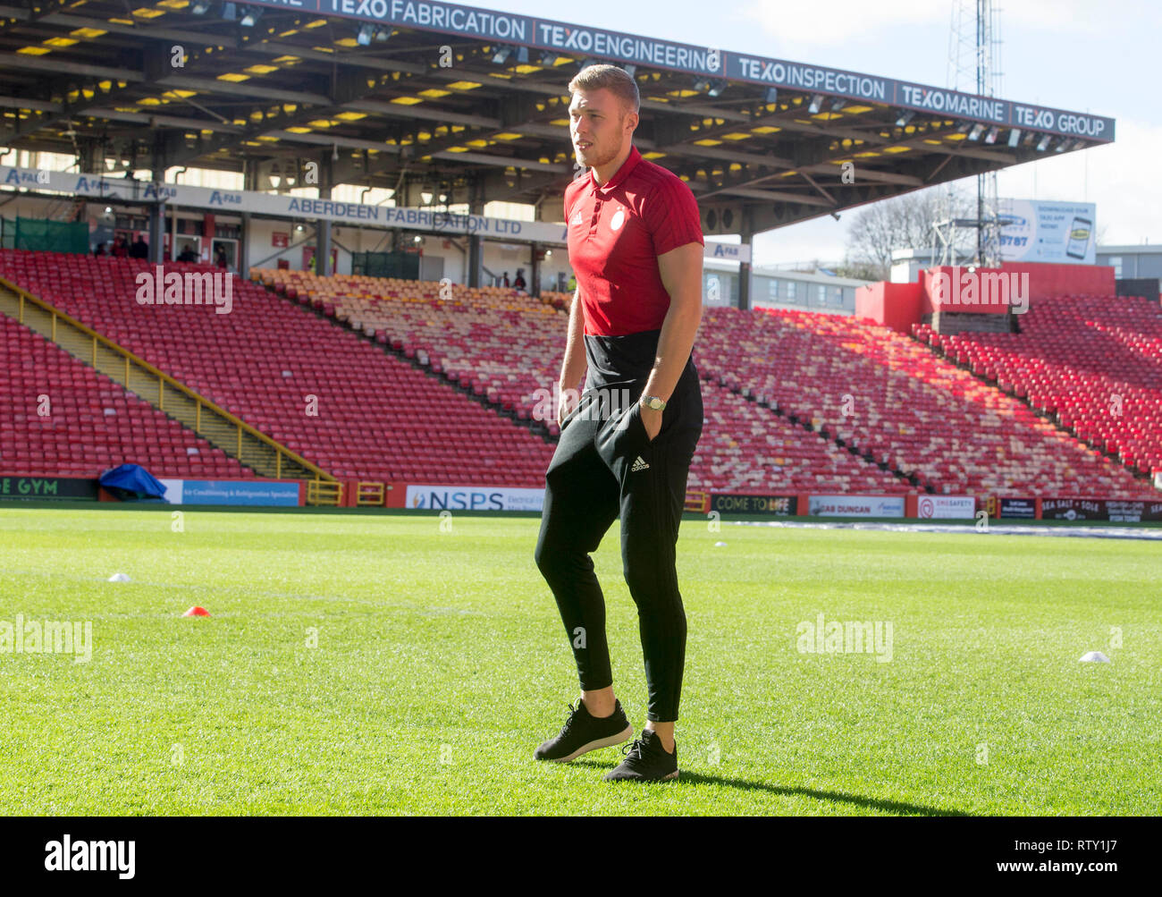 AberdeenÕs Sam Cosgrove prior to the William Hill Scottish Cup quarter ...