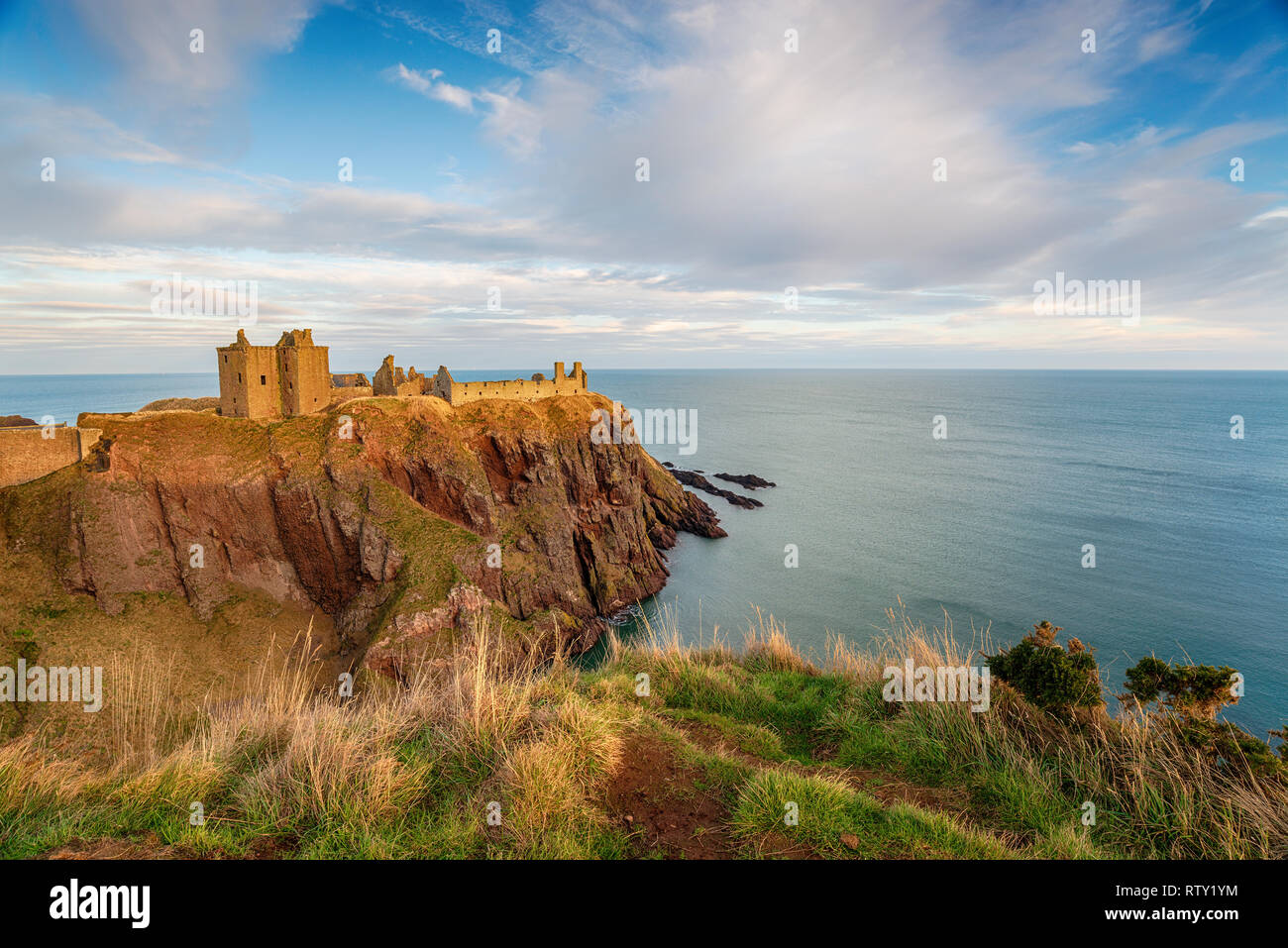 Dunnottar Castle at Stonehaven on the Aberdeenshire coast in Scotland ...