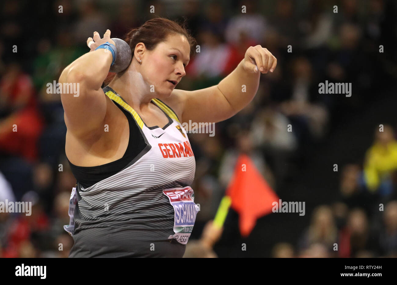 Germany's Christina Schwanitz in action during the Women's Shot Put ...