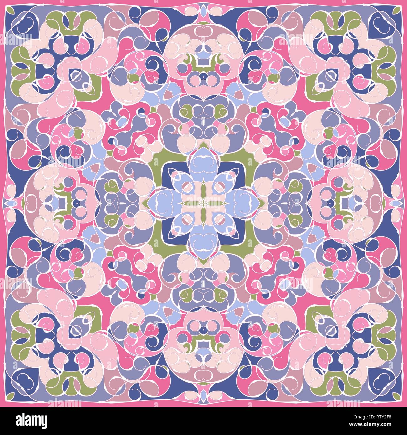 Elegant square pink abstract pattern. Can be used to design pillows ...