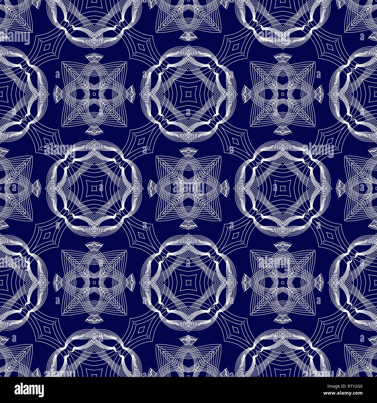 Abstract symmetric seamless pattern. Decorative background in ethnic ...