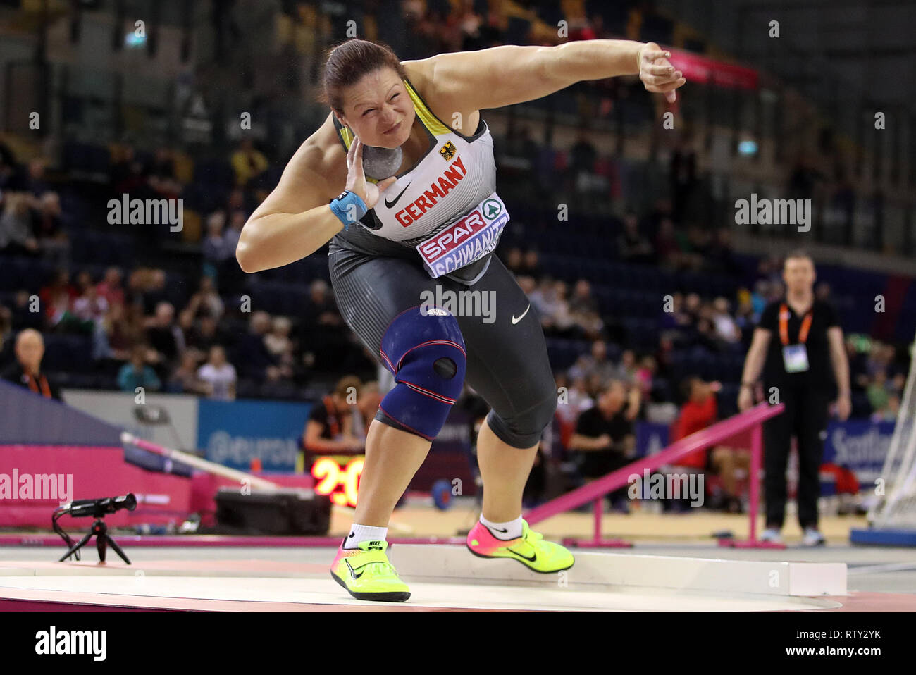 Germany's Christina Schwanitz in action during the Women's Shot Put ...