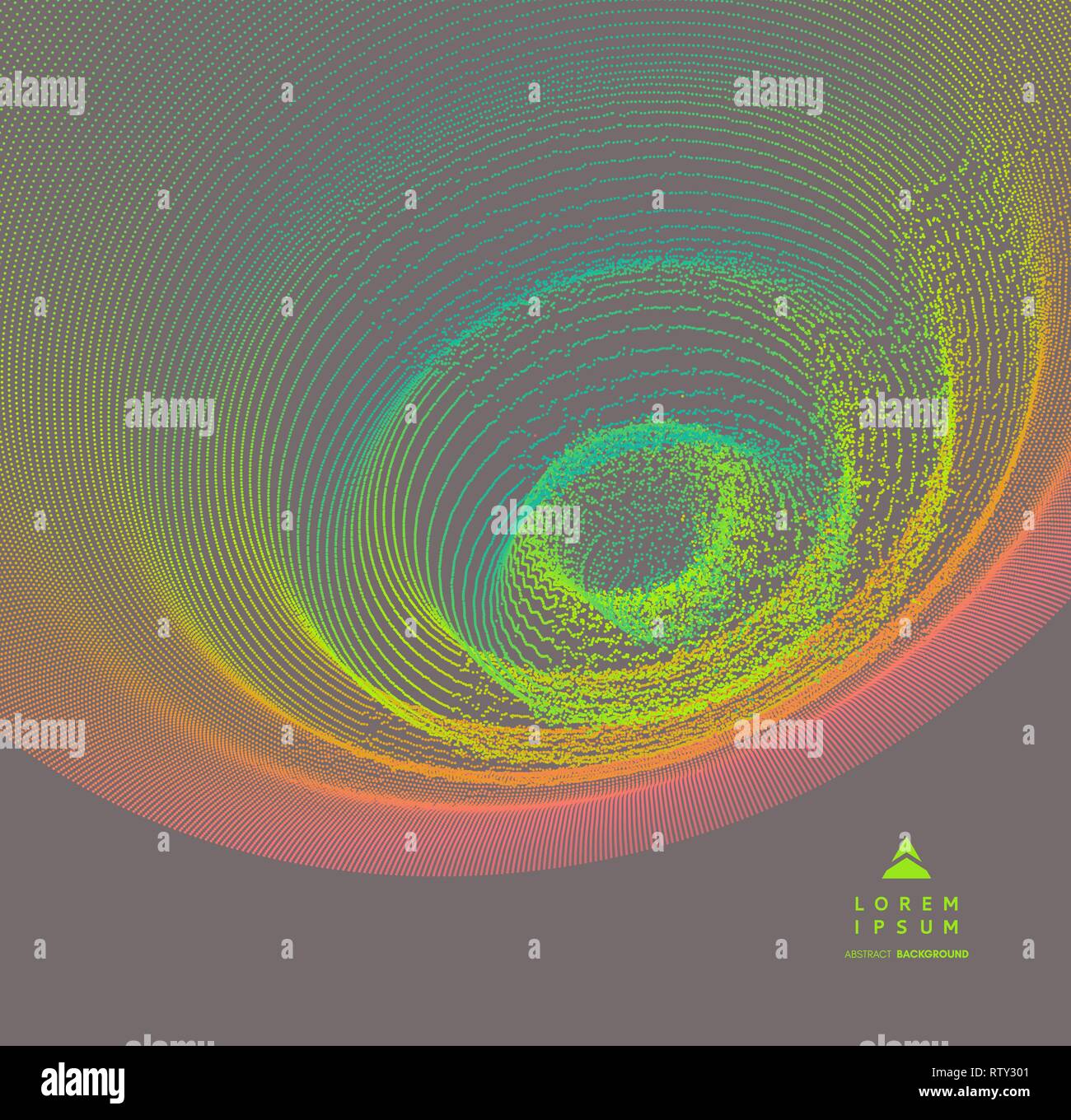 3D wavy background with ripple effect. Vector illustration with ...