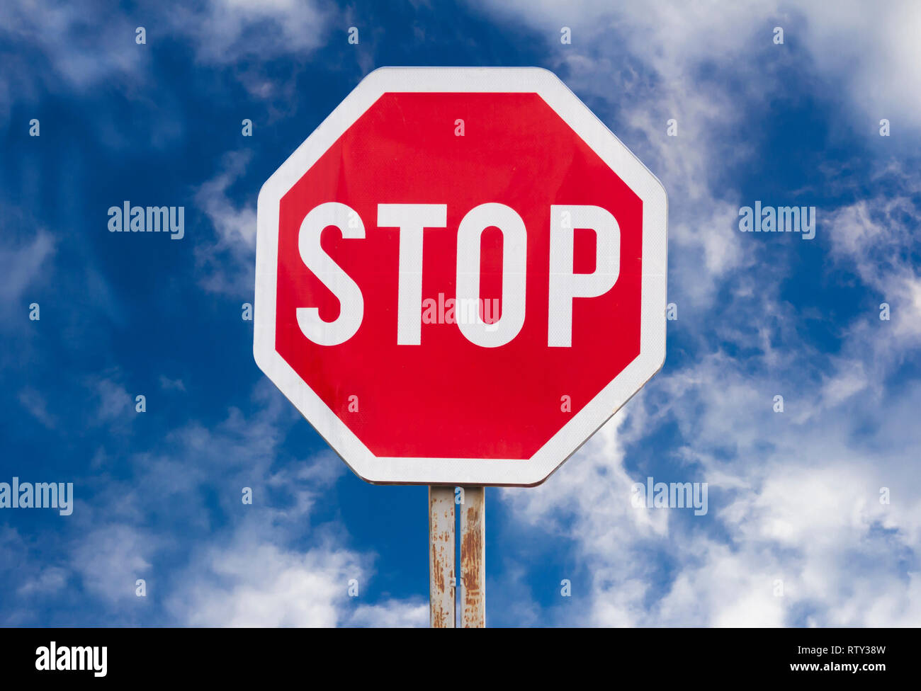 Stop sign at intersection hi-res stock photography and images - Alamy