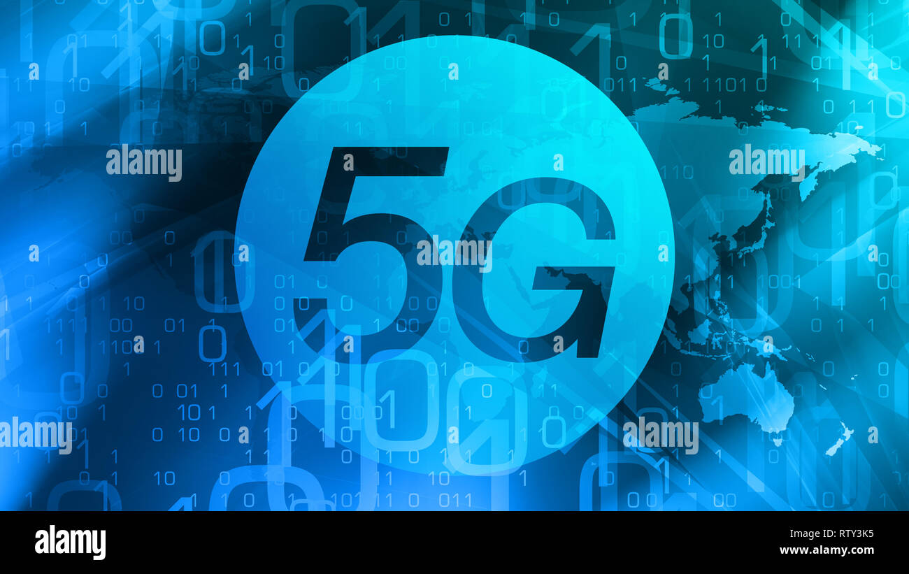 Mobile network 5G abstract background Stock Photo - Alamy